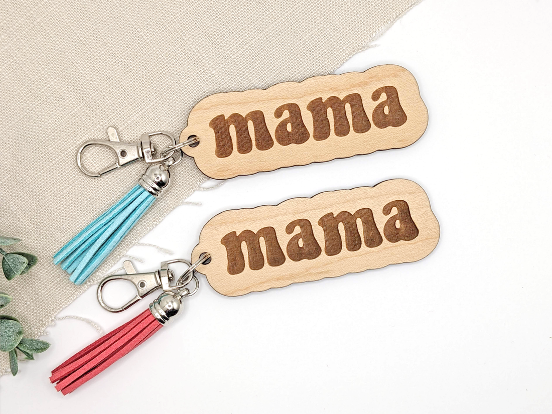 Mama Keychain (Groovy) – The Bleu Bungalow